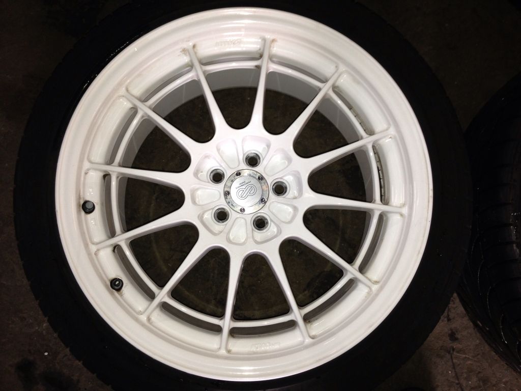 FS: (For Sale) 18x9.5 5x100 enkei nt03 white. - NASIOC