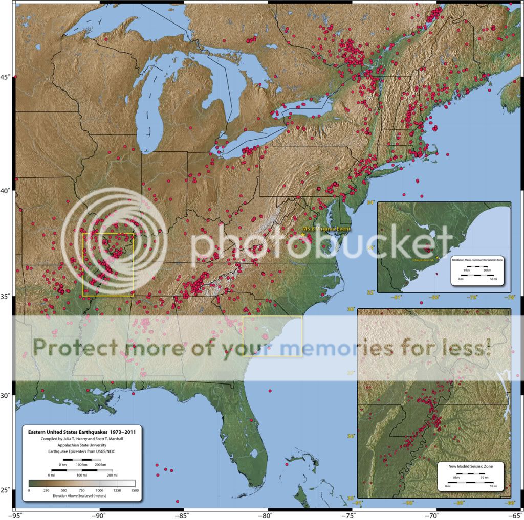 East Coast Earthquakes. - AzBilliards.com